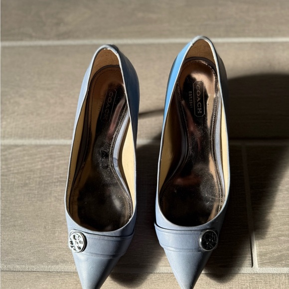 Coach | Shoes | Coach Womens Light Blue Heels | Poshmark